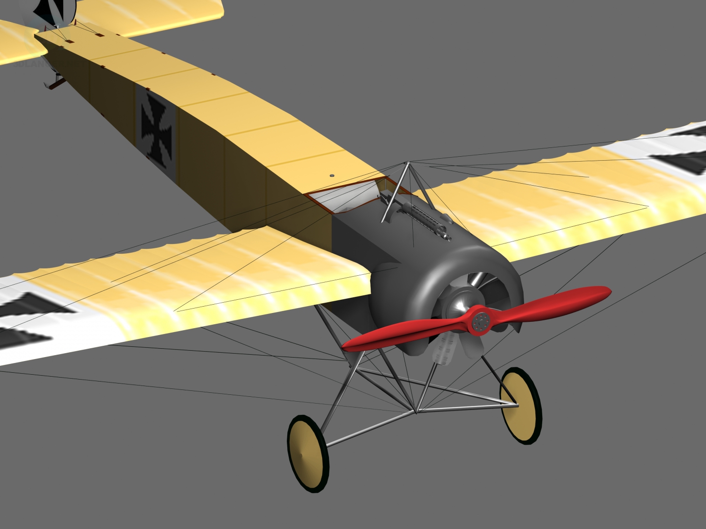 3d model Fokker Eindecker World War 1 fighter aircraft | 10022 ...