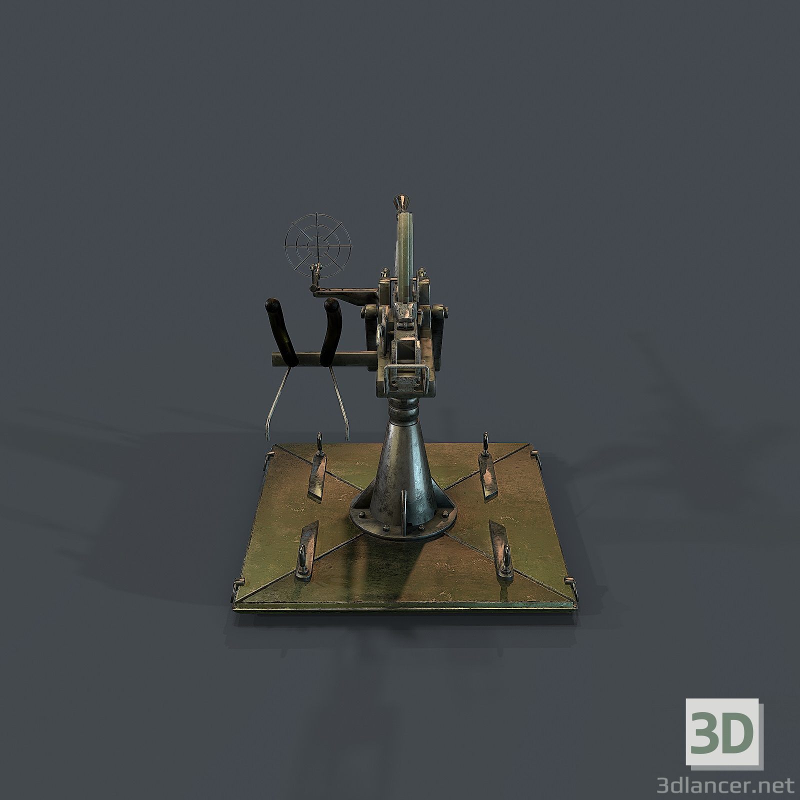 3d model Machine gun turret 3d model | 41351 | 3dlancer.net
