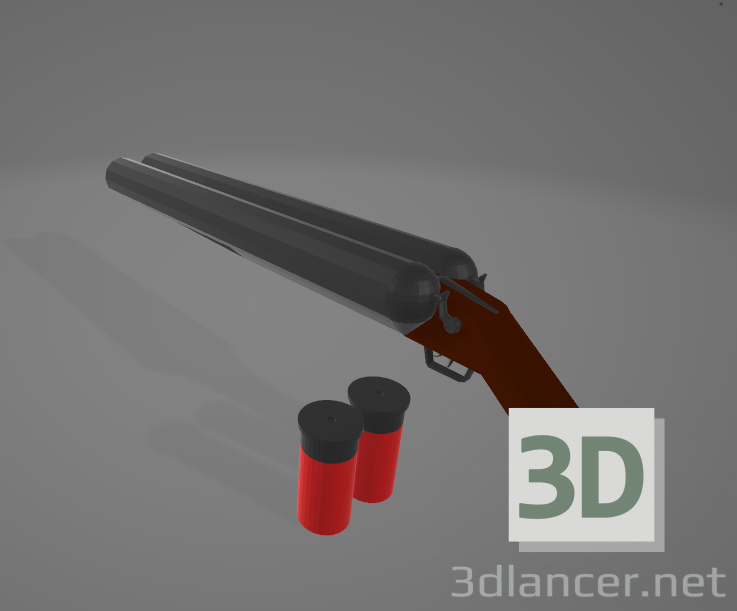 3d model Double barrel shotgun | 51369 | 3dlancer.net