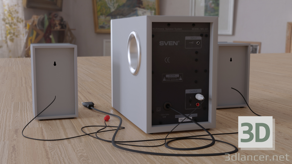 3d model Acoustic system Sven MS 320 | 51508 | 3dlancer.net
